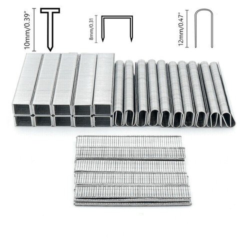 Door T U Shaped Staples 12 10 8mm Nails Staple Gun Stapler Refills ...