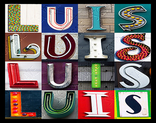 LUIS Name Poster featuring photos of actual sign letters | eBay