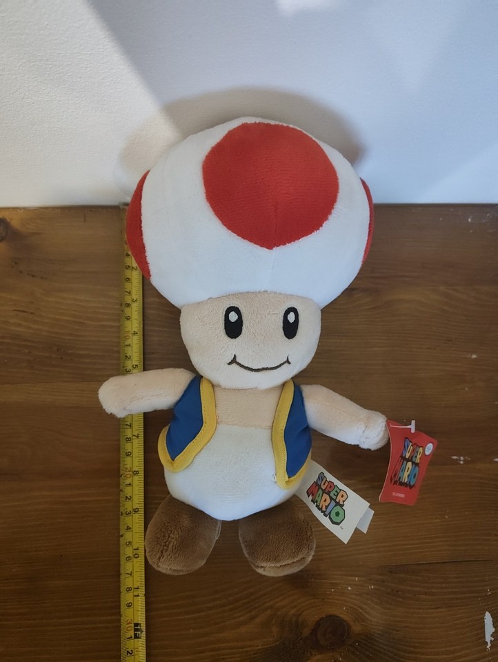 Nintendo Licensed Super Mario Toad 10" 25cm Plush | eBay UK