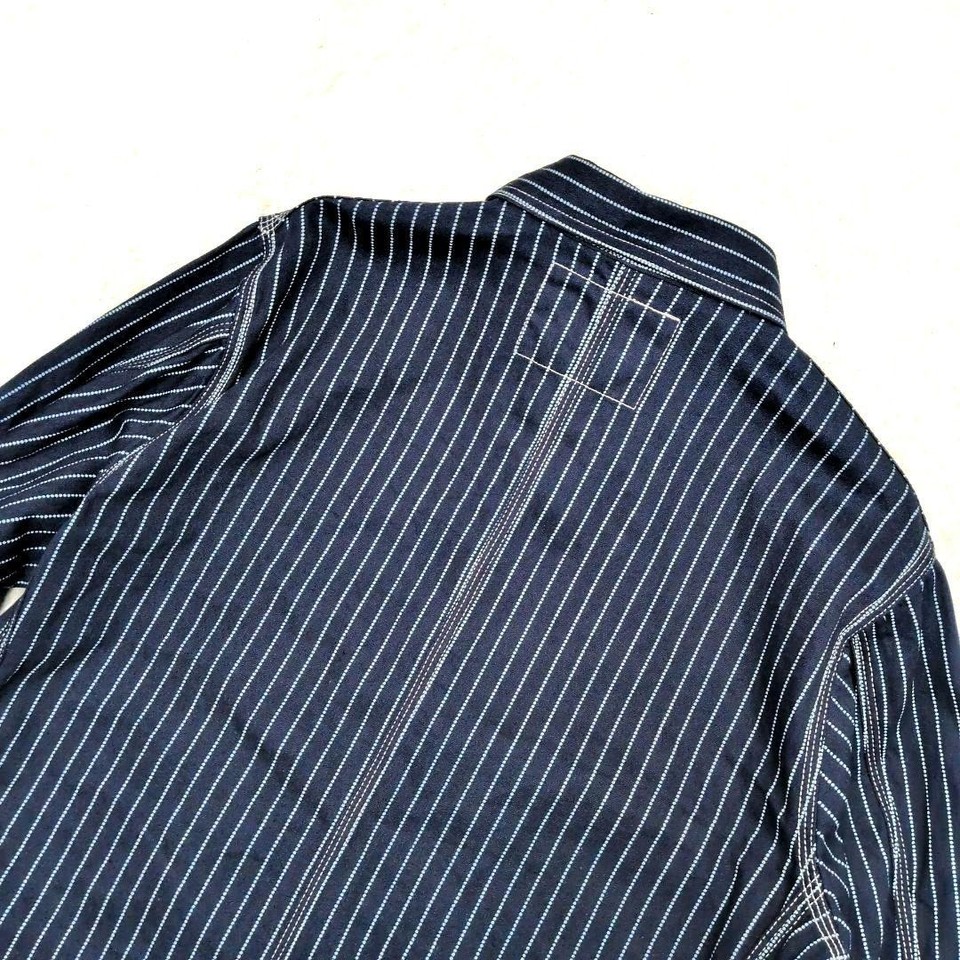 Sugar Cane Wabash Stripe Work Coat M Indigo Near Mint Japanese Vintage ...
