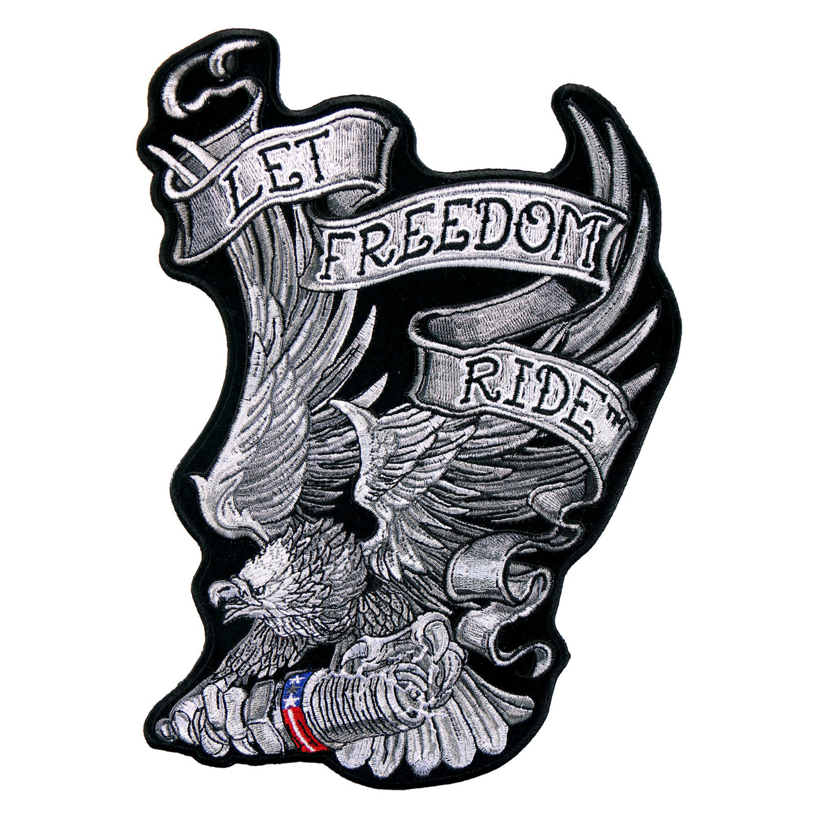 Let Freedom Ride Eagle Jacket Vest MC Outlaw 7*9-inch XXL Biker Patch ...