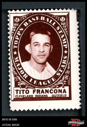 1961 Topps Stamps Tito Francona Indians 4 - VG/EX | eBay