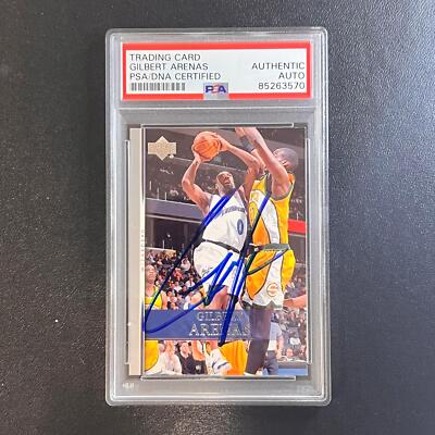 2007-08 Upper Deck First Edition #200 Gilbert Arenas Signed Card AUTO ...