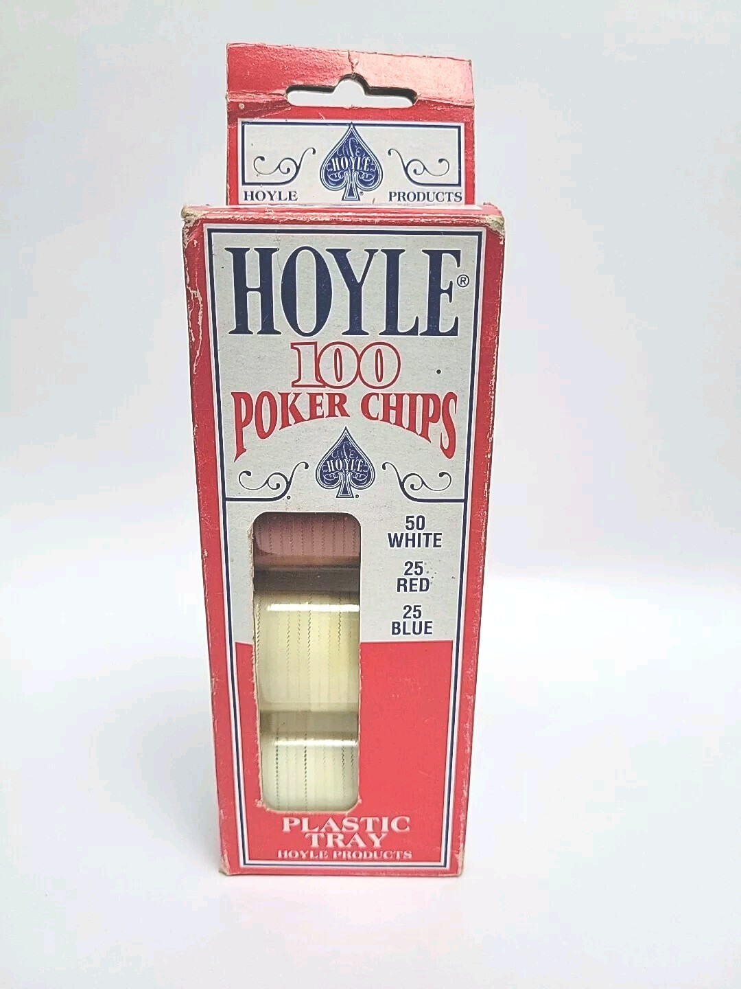 Vintage Hoyle Official Poker Chips Set of 100 Red White & Blue | eBay