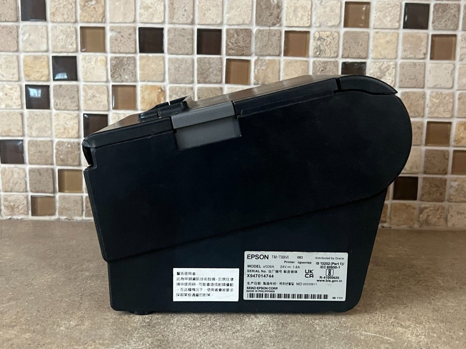 EPSON MICROS TM-T88VI M338A COMPACT POS THERMAL RECEIPT PRINTER Y1-38 ...