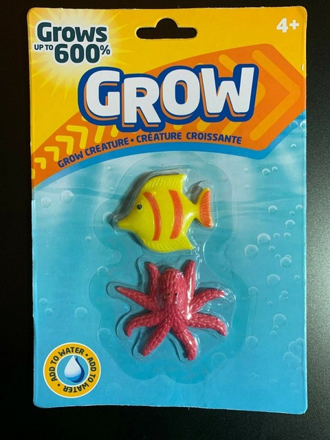 Magic Grow Creatures 2 PK Fish & Octopus Watch It Grow up to 600 in ...