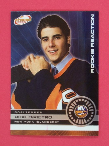 2001-02 Pacific Atomic Rick DiPietro Rookie Reaction Hockey #5 | eBay