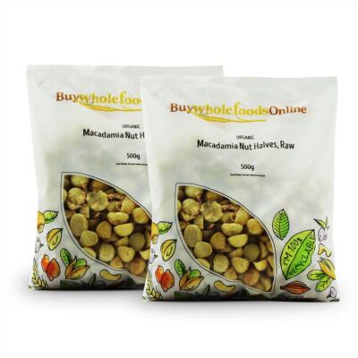 Organic Macadamia Nut Halves, Raw 1kg | BWFO | Free UK Mainland P&P | eBay UK