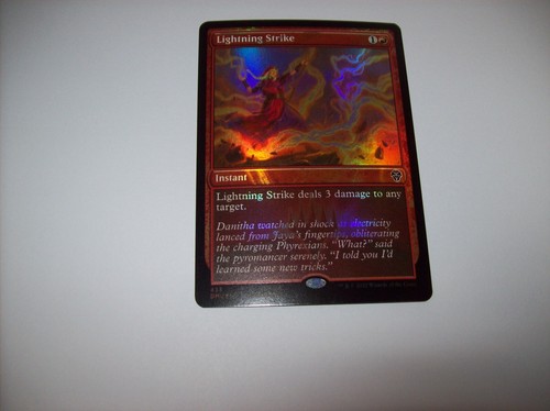 MTG Lightning Strike 1x Promo Pack Rare Dominaria United NM Free Ship ...