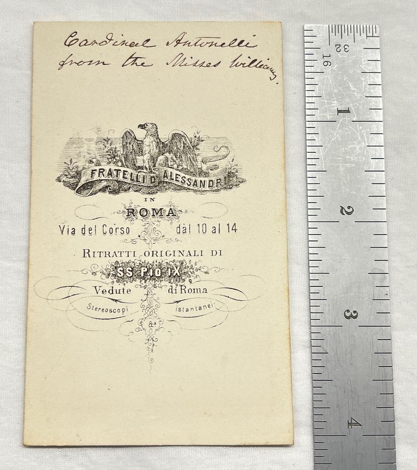 c1866 CDV Cardinal Giacomo Antonelli Vatican Catholic Photograph | eBay