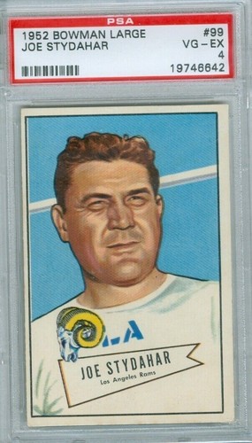 JOE STYDAHAR 1952 BOWMAN LARGE #99 PSA 4 VG-EX SP RARE ROOKIE RC | eBay