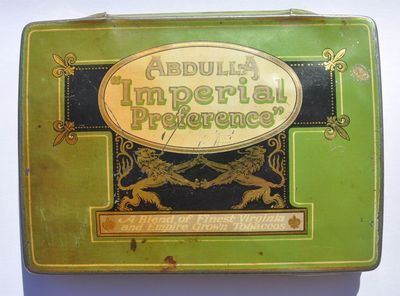 1930s UK Britain ABDULLA Imperial Preference Tobacco Cigarettes Tin Box ...