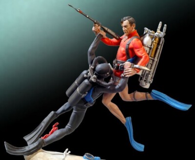 54mm Resin Model Diving 2 People Gray Model Hands-on Static Unpainted ...