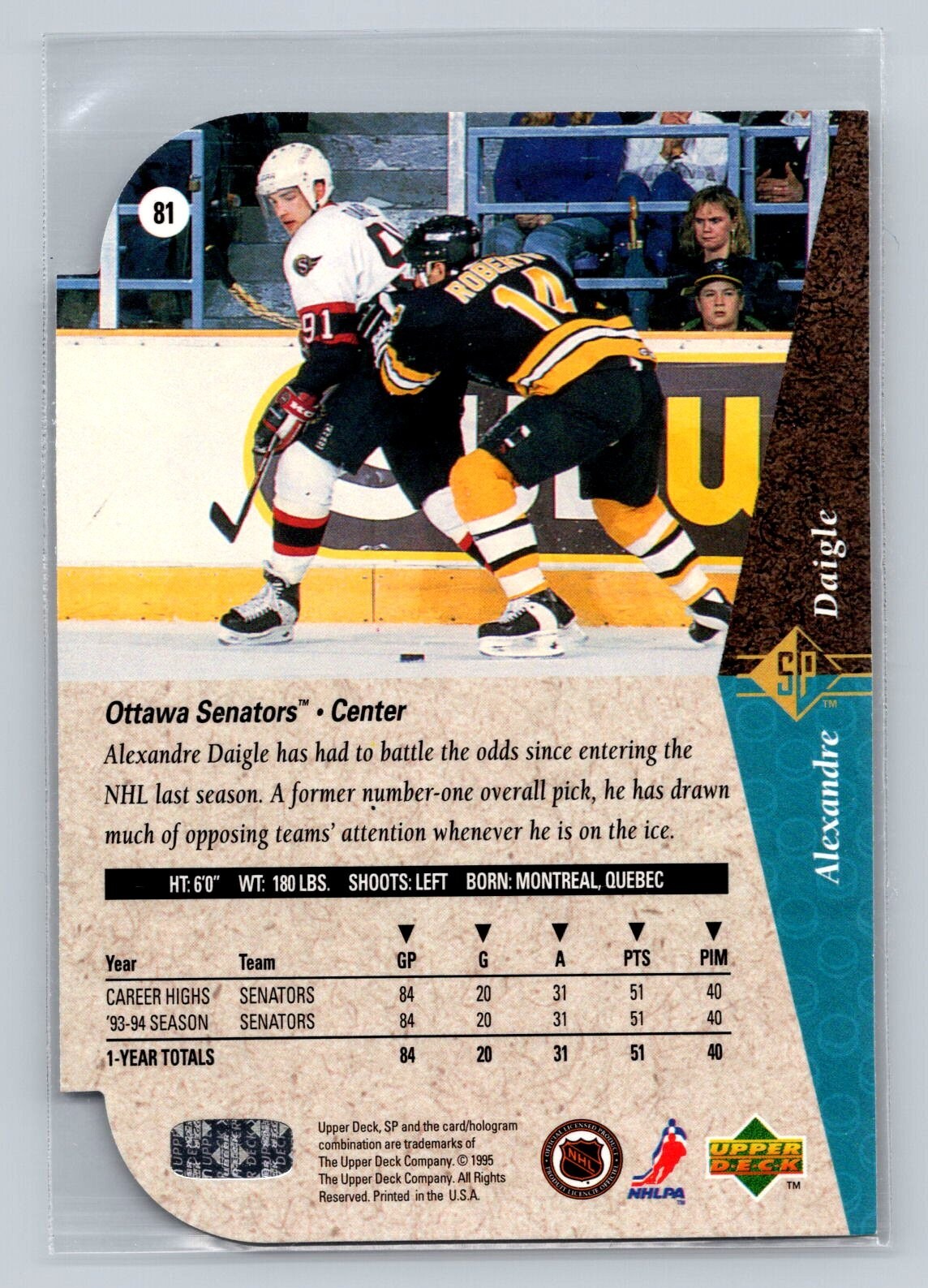 1994-95 SP - Alexandre Daigle #81 Die-Cut for sale online | eBay