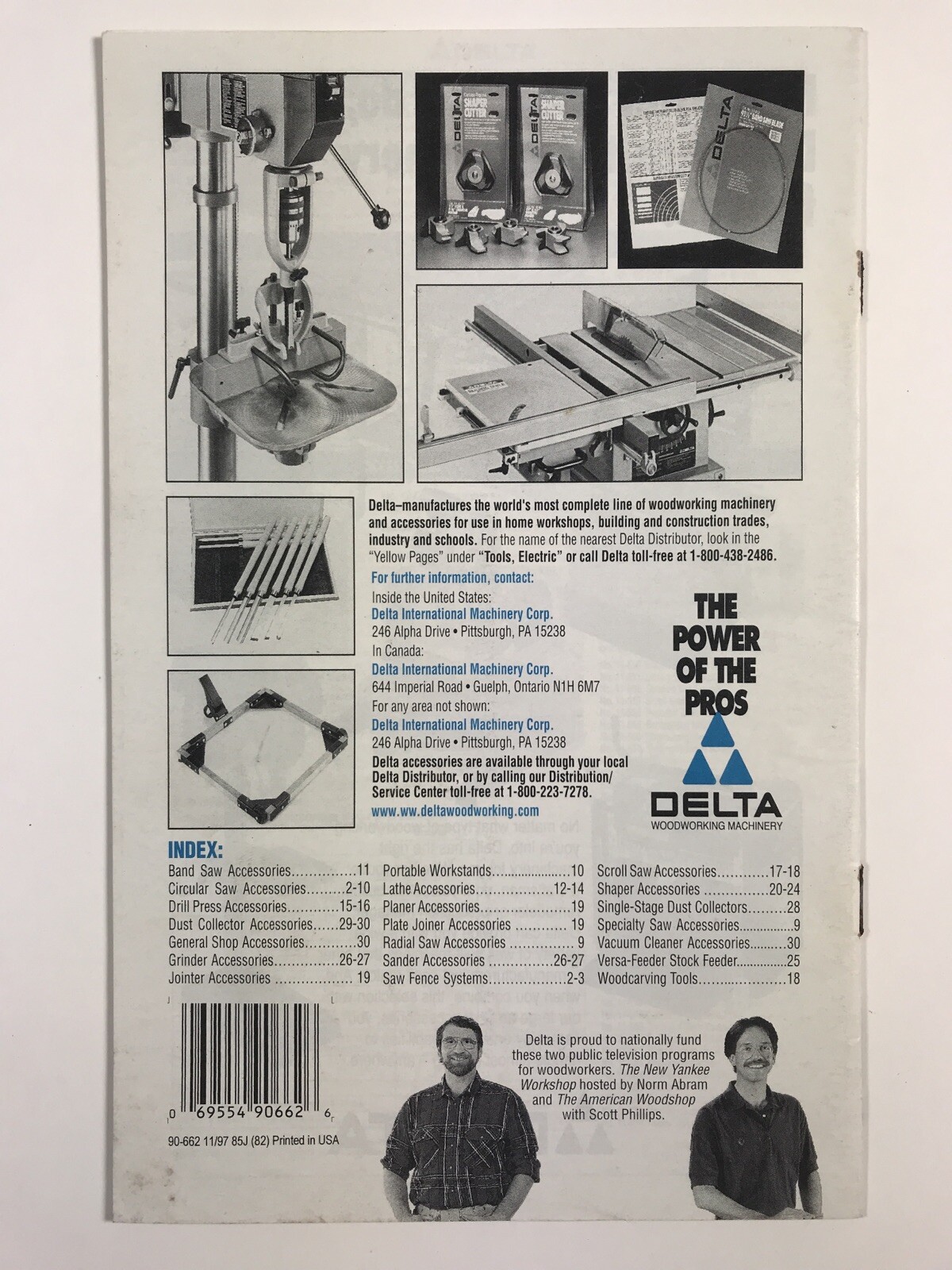Delta Accesories Brochure Flyer Pamphlet Woodworking Tools | eBay
