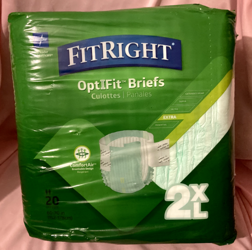 Medline FitRight OptIFit Briefs Adult Diapers with Tabs, 2XL, Unisex ...