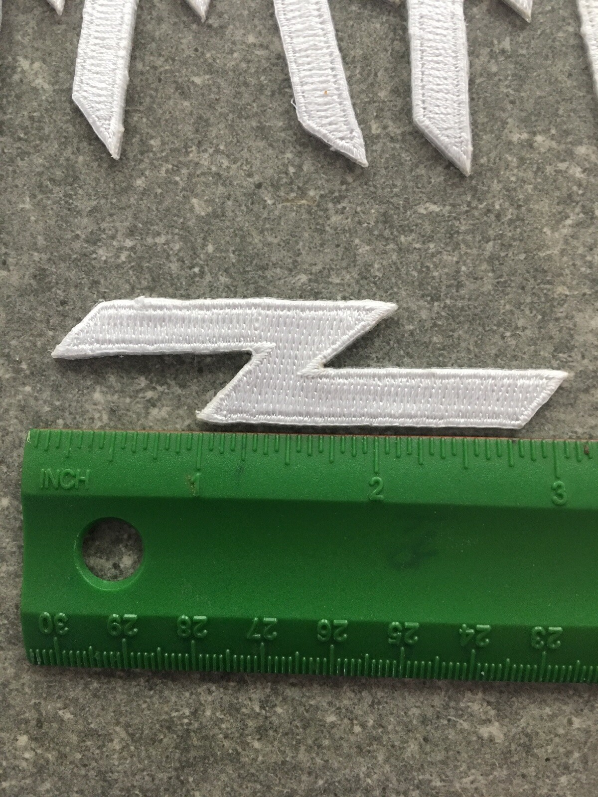 Lot 20+ 3-Inch Lightning Bolt White Patch Iron-On Sew-On Embroidered ...