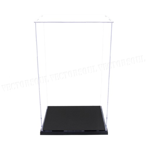 UK Perspex Acrylic Display Case 31cm H Box Plastic Base Dustproof ...