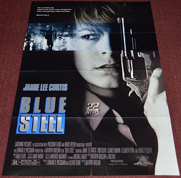 Kathryn Bigelow's BLUE STEEL 1990 ORIGINAL MOVIE POSTER! JAMIE LEE ...