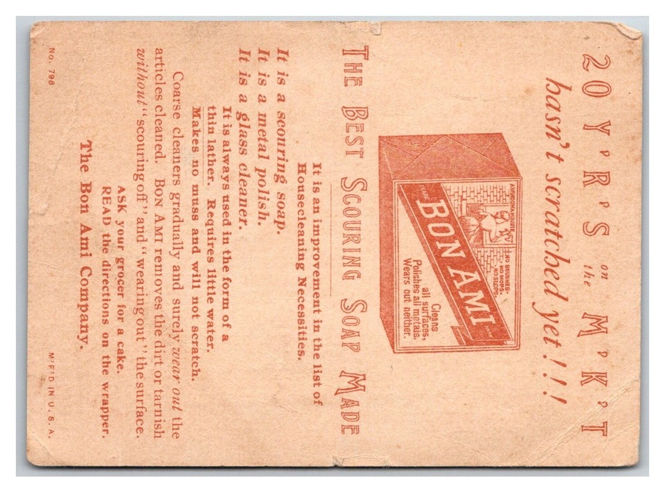Victorian Trade Card Bon Ami Scouring Soap Advertising ~ Chics in a ...