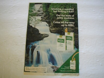 1974 Kool Kings, Longs, Milds Menthol Bar Decor Man Cave VINTAGE PRINT ...