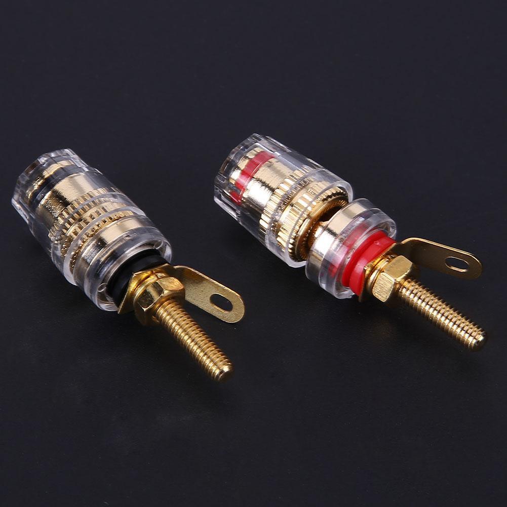 2pcs 4mm Brass Speaker Amplifier Binding Posts Terminals for Banana ...
