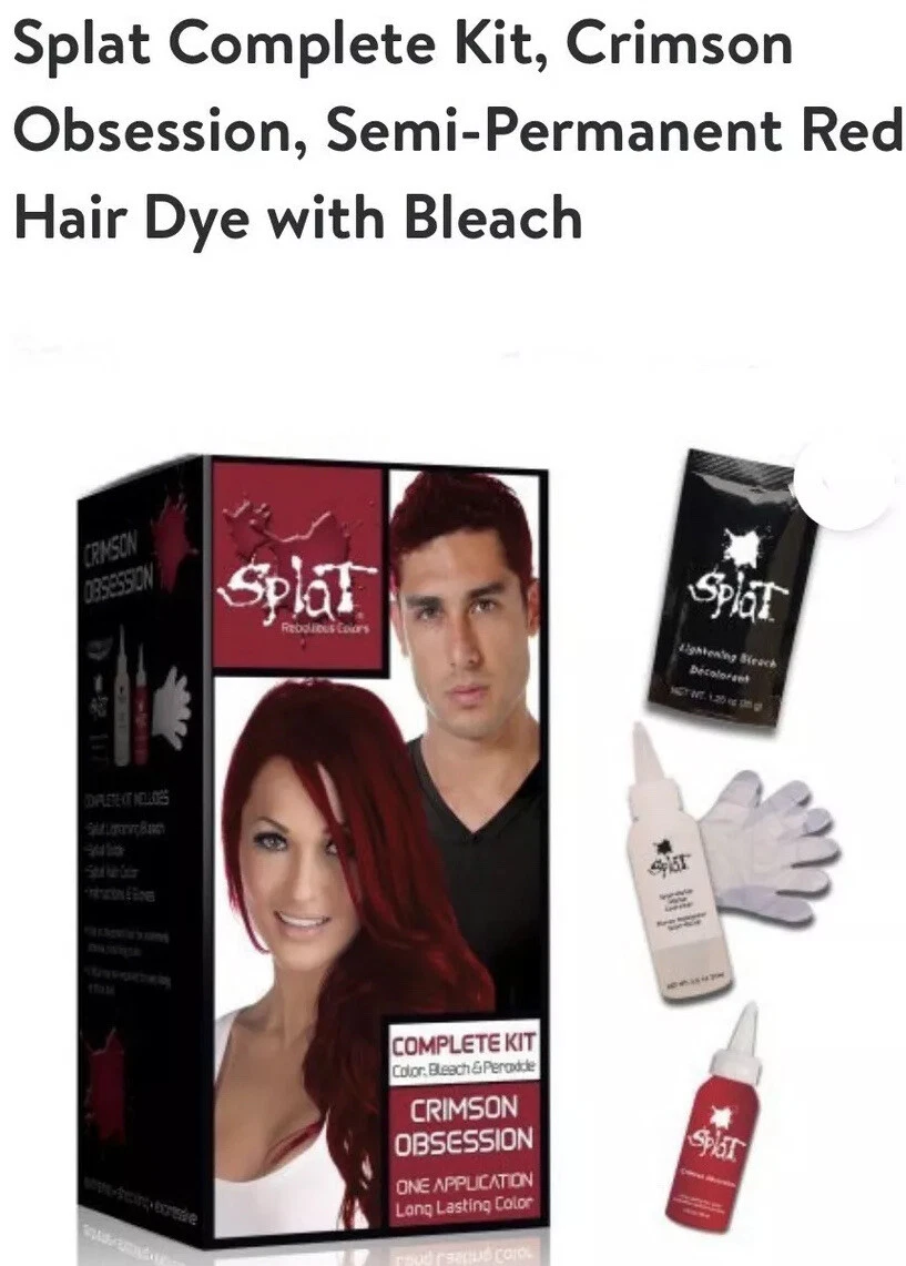 Crimson Hair Color Splat