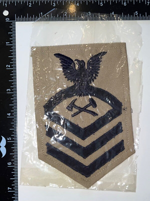 USN Damage Controlman Chief Petty Officer CPO Khaki Rate Patch UNUSED ...