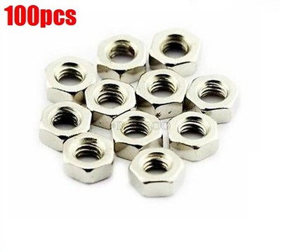 100Pcs M4 Dia 4Mm Hex Screw Nut Stainless Steel Nuts he | eBay