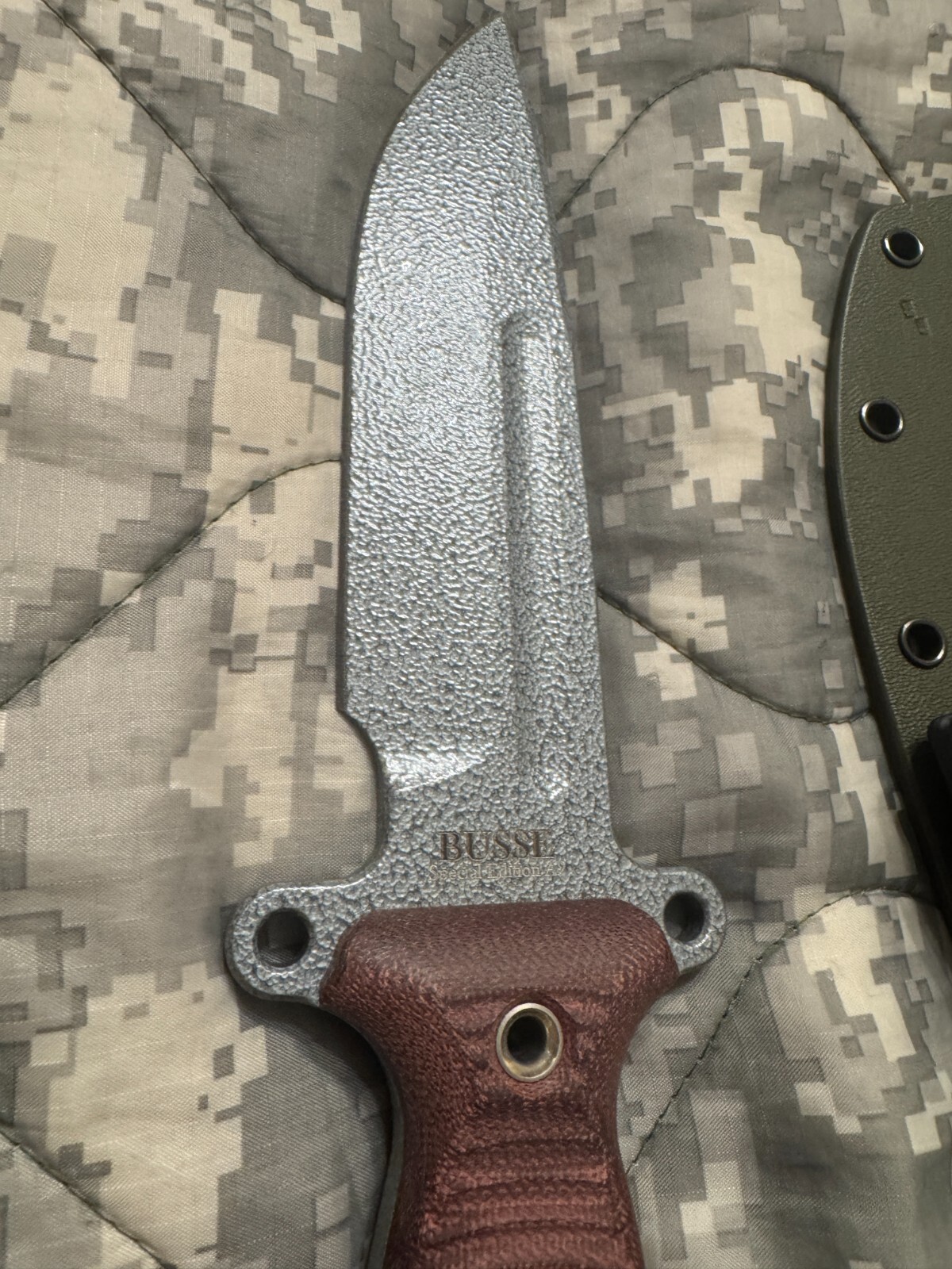 Busse A2 Gemini M with swedge hammered silver, Maroon Canvas handles | eBay