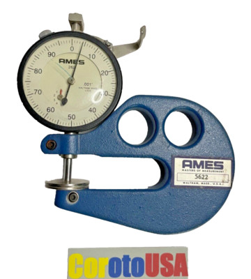 Ames 5622 Thickness Gauge Gage Micrometer 262 Dial 0-100, .001" Vintage ...