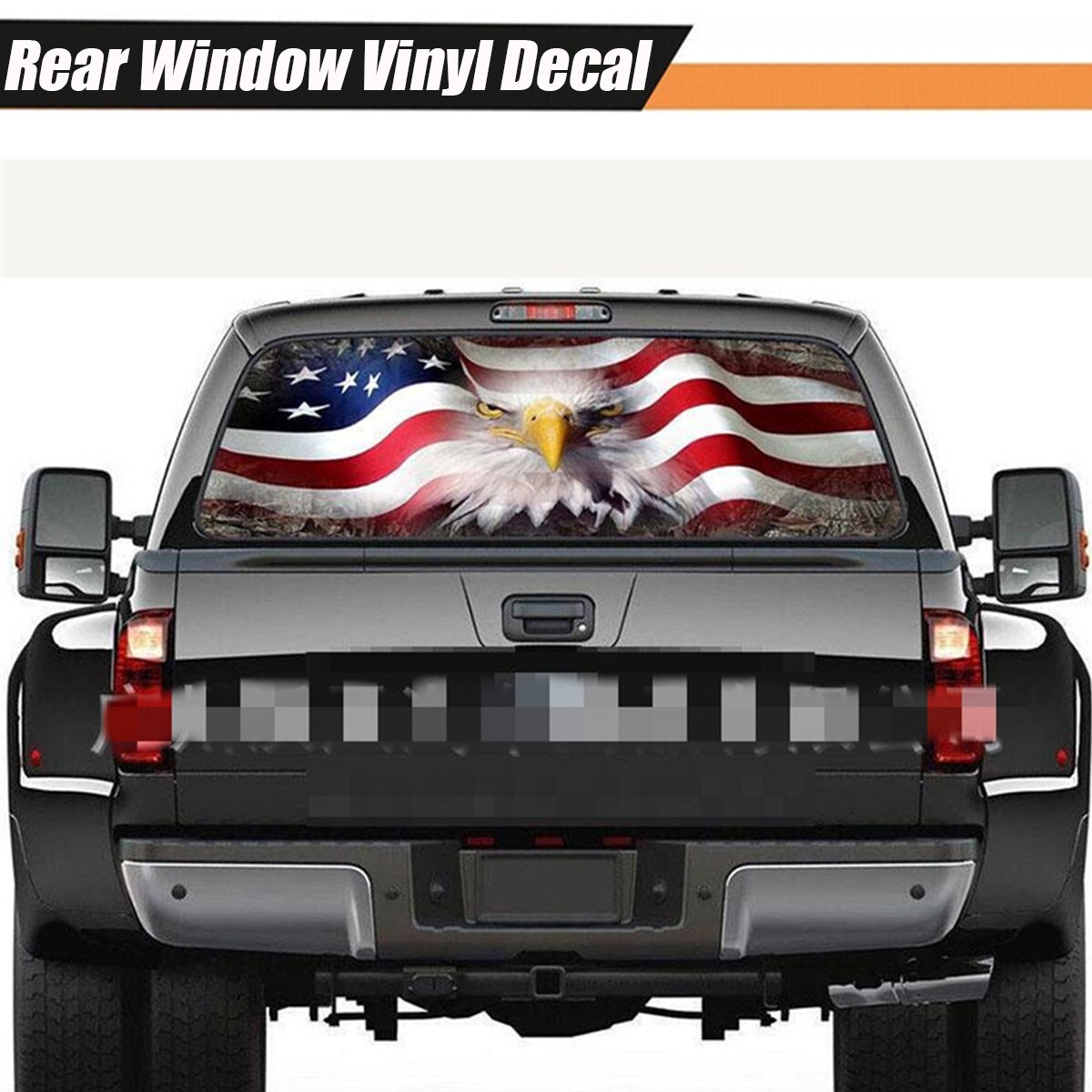 Pickup Truck Rear Window Decals Oil Painting Wolf Hipster Rear Window