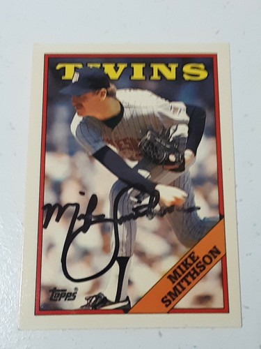 Mike Smithson Minnesota Twins 1988 Topps Autograph Card #554 READ ...