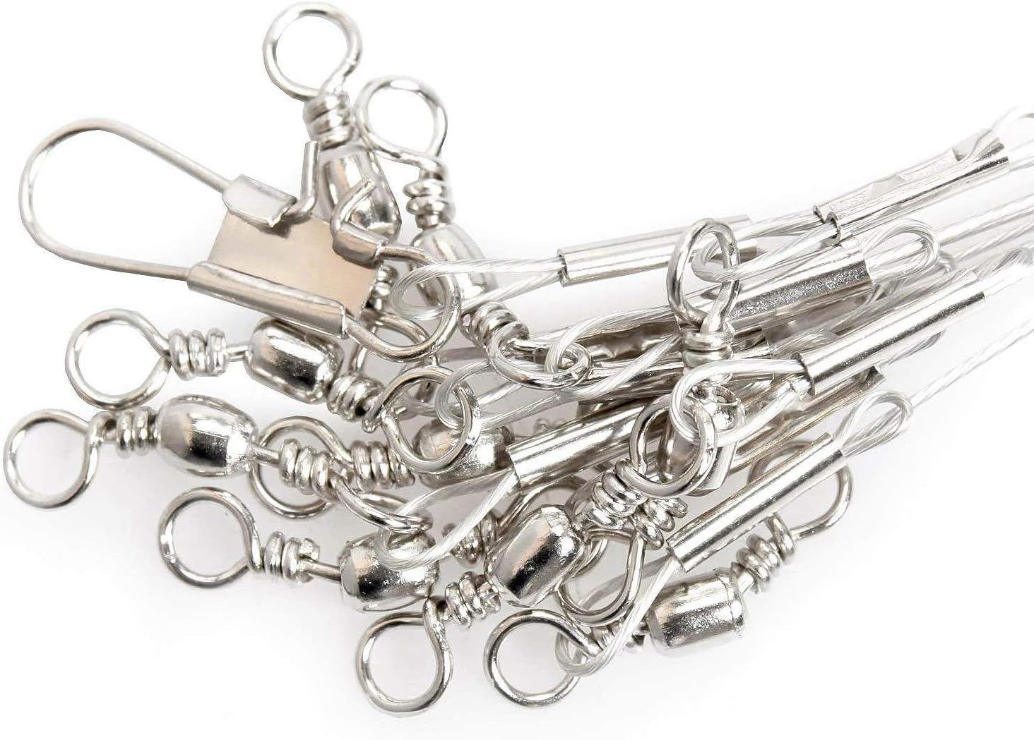 RESFNSE 10Pcs High Carbon Steel Wire Trace Leader Rig Fishing Hooks ...