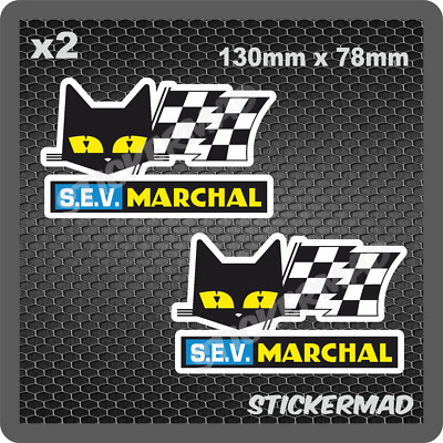 x2 S.e.v Marchal Garage Stickers USA Vintage RETRO Fuel Motorsport ...