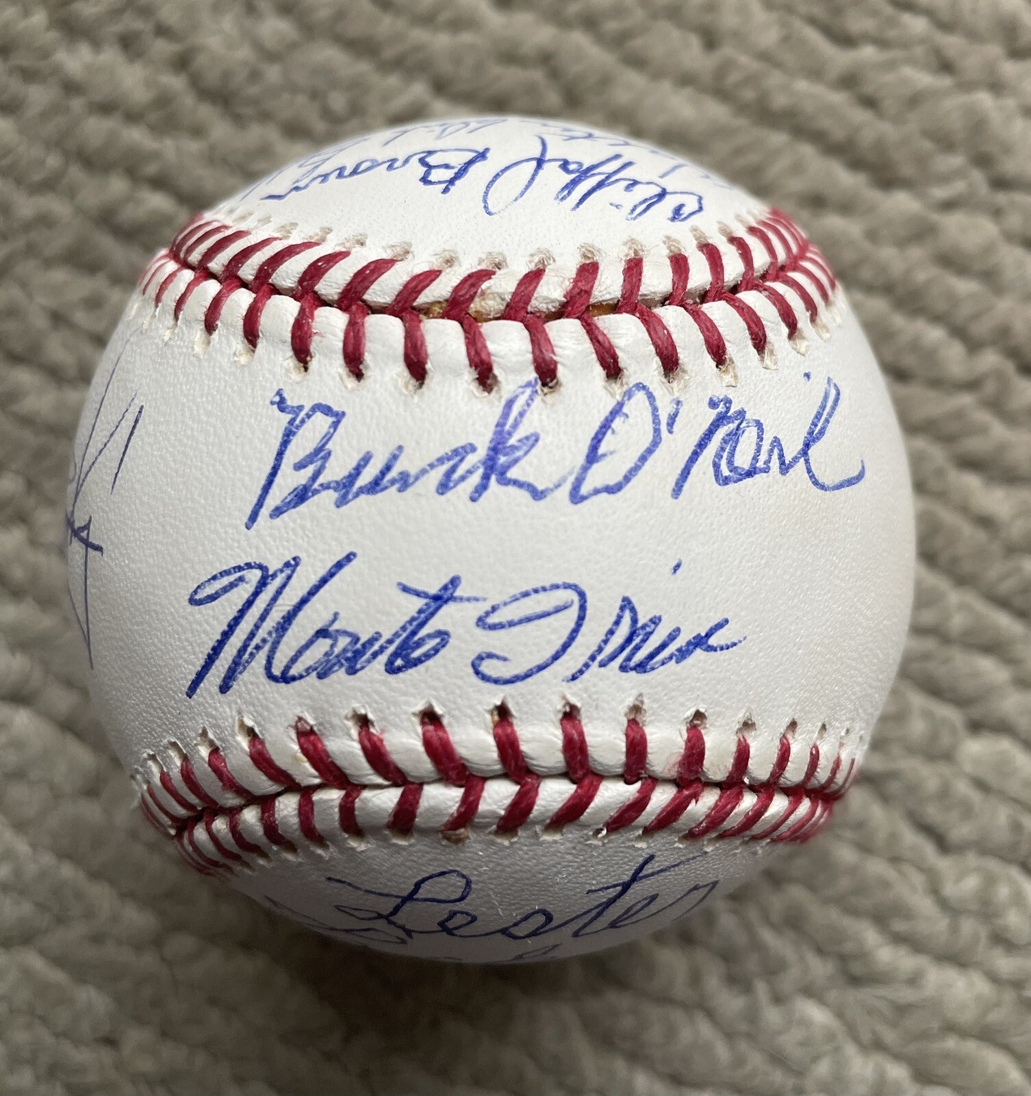 Negro Leagues Autographed Baseball Of ML Signed By 16 13 D Buck O Neil ...