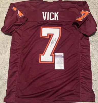 Michael Vick Virginia Tech Hokies signed autographed custom Jersey JSA ...