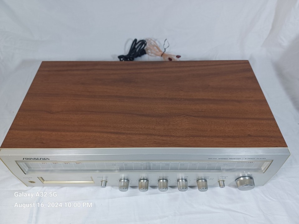 Vintage Soundesign 5345 AM/FM Stereo Receiver 8-Track Tape Player ...