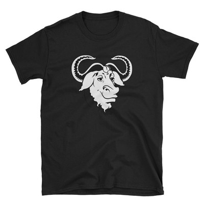 GNU Head Operating System Project Official Logo Mascot T-Shirt | eBay