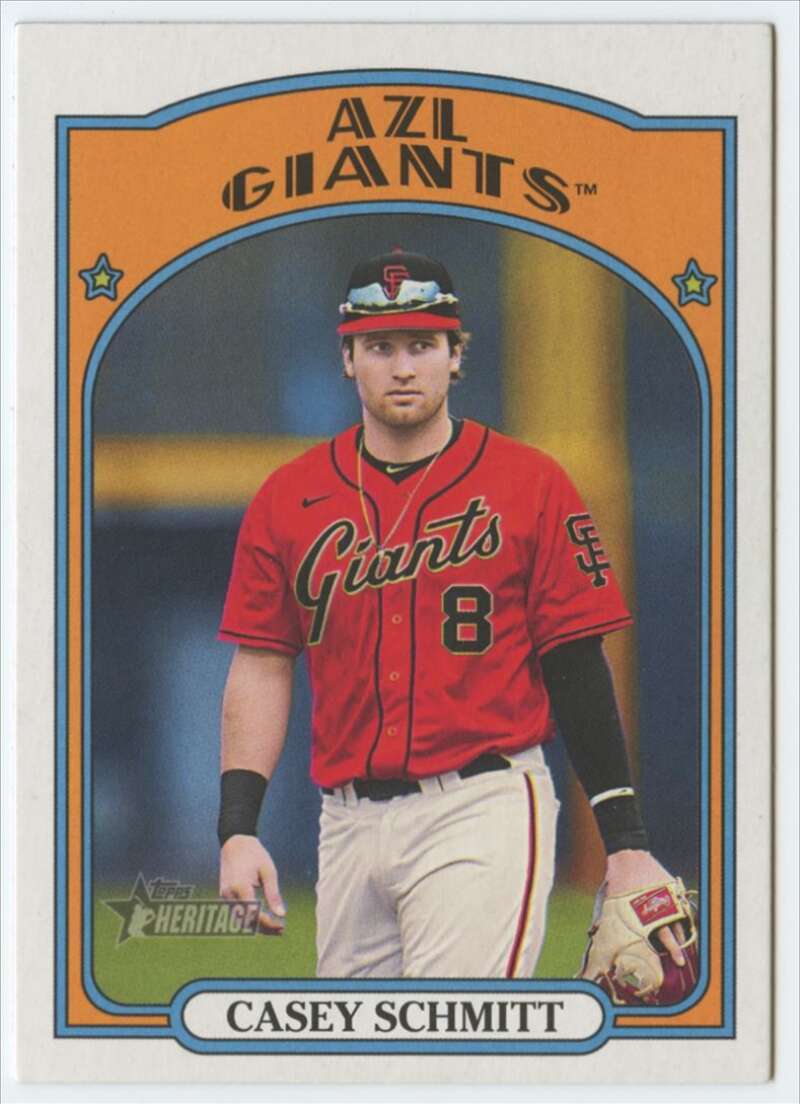 2021 Topps Heritage Minor League #172 Casey Schmitt AZL Giants Baseball ...