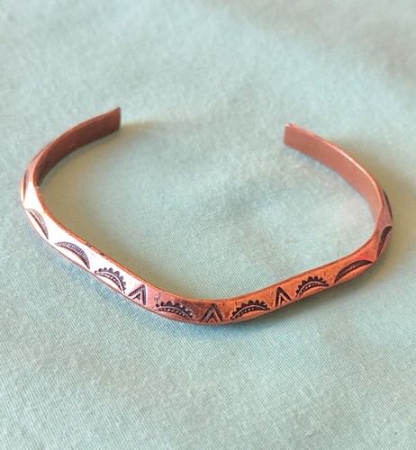 Vintage Carinated Navajo Cuff Bracelet Pure Copper Native American ...