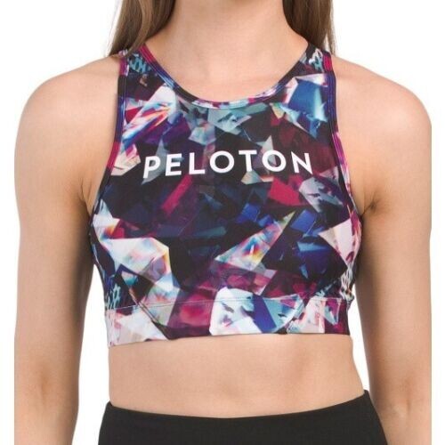Peloton New Women's Sport Activewear Sports Bra Abstract Mosaic High ...