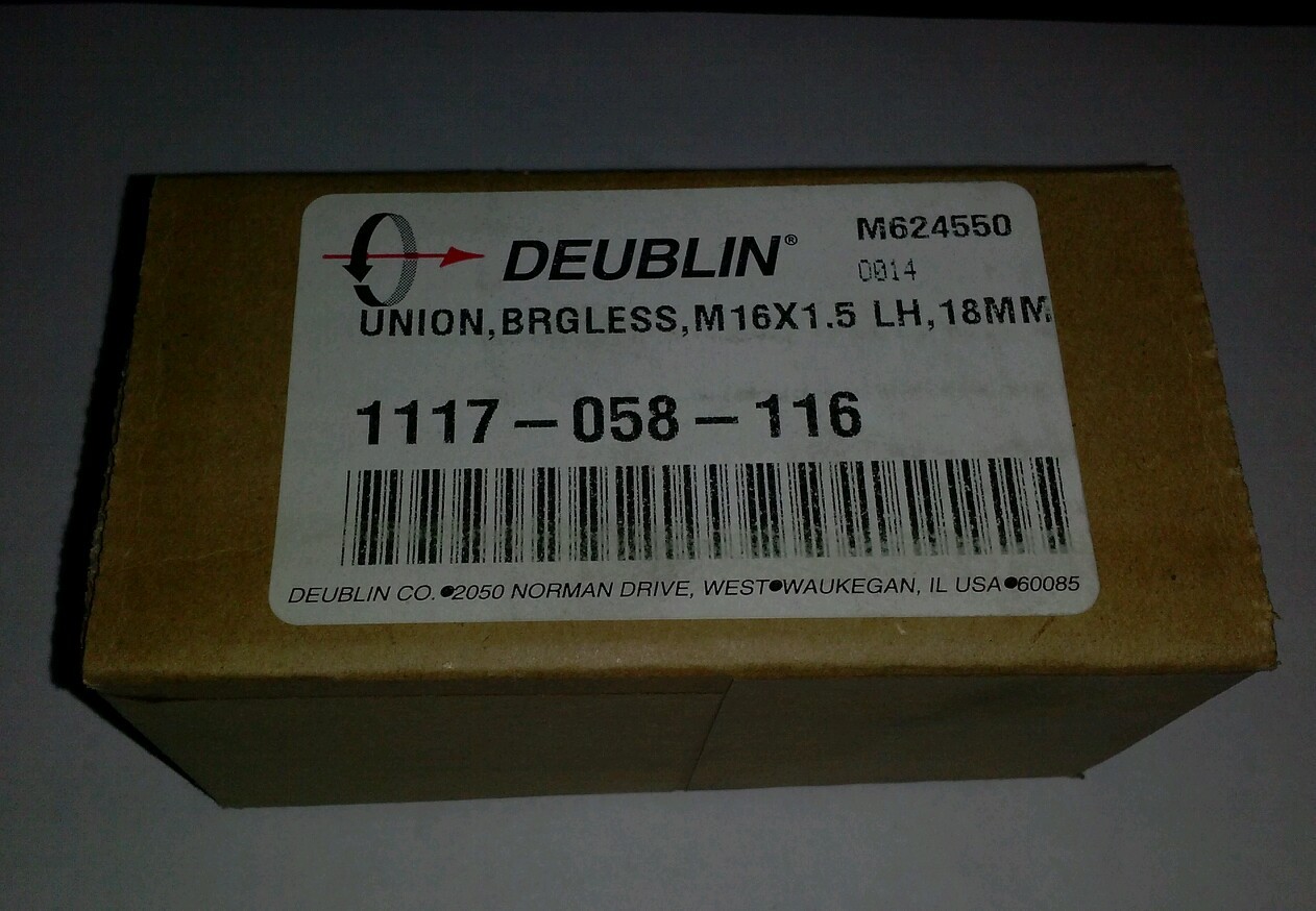 Deublin 1117-058-116 Bearingless Coolant Union M16x1.5 LH 18mm for sale ...