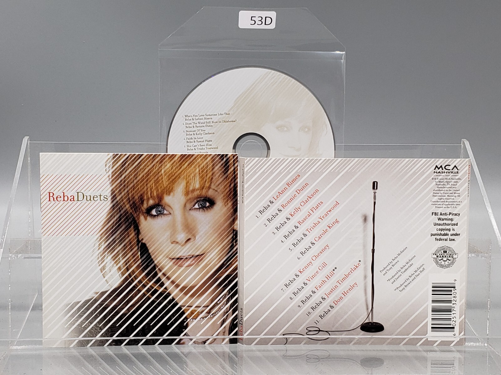 Reba Duets by Reba McEntire (CD) No Case No Tracking Disc + Artwork ...