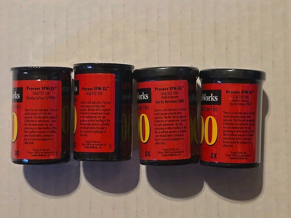 [BUNDLE] 4Rolls Expired Seattle FilmWorks 200-400 ISO Color 35mm Film ...