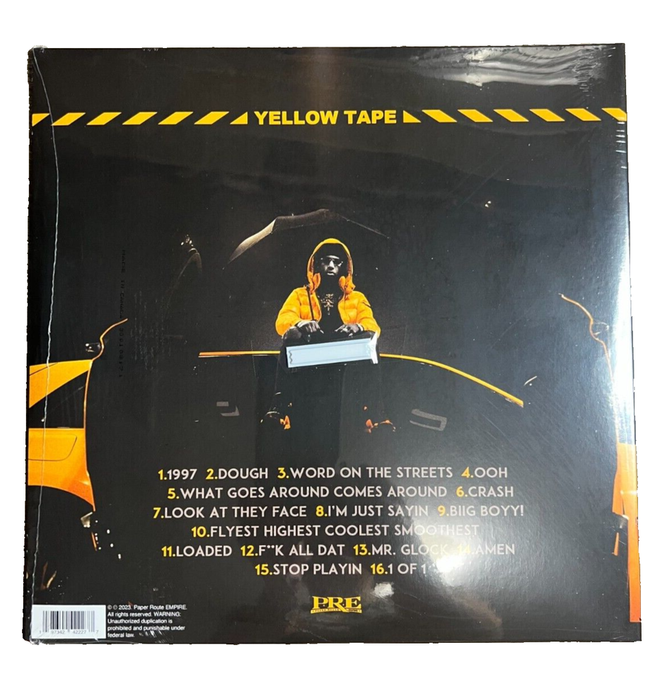 Key Glock - Yellow Tape RSD 2024 New LP Vinyl Record /1250 LE In Hand ...