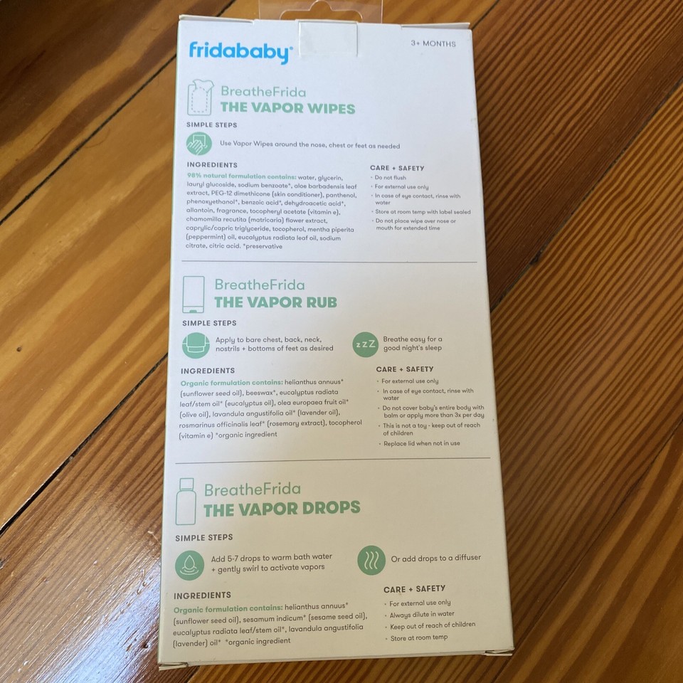 Baby and Toddler Breathe Easy Kit Sick Day Essentials by Fridababy | eBay