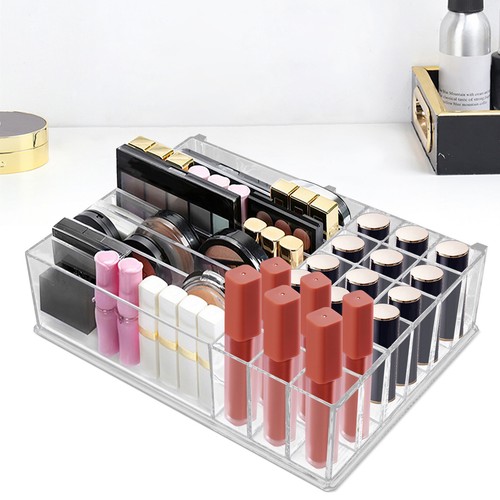 Cosmetic Organiser Acrylic Clear Makeup Storage Box Lipstick Holder ...