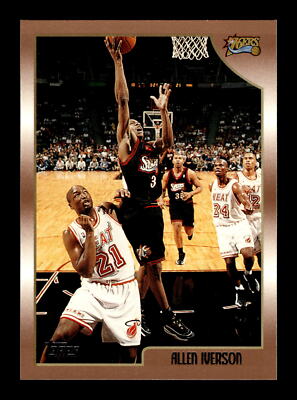 1998-99 Topps Basketball #160 Allen Iverson Philadelphia 76ers NBA HOF ...