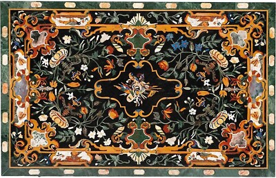 Handmade Dining Table Countertop Antique Marquetry Inlay Stone Living ...